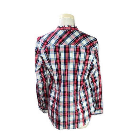 J. Crew | Tops | Nwt J Crew Red And White Plaid Button Down Long Sleeve Blouse Size Medium ...